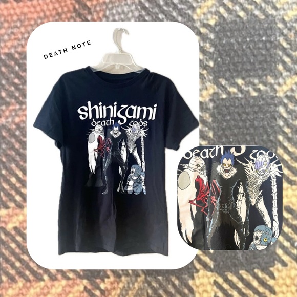 Death Note | Shirts | Mens Death Note Shinigami Demi Gods Black Anime ...